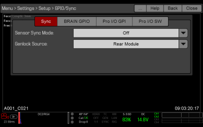 Set Up Genlock with the REDCAST Module