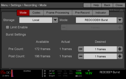 REDCODE Burst (Ráfaga REDCODE)