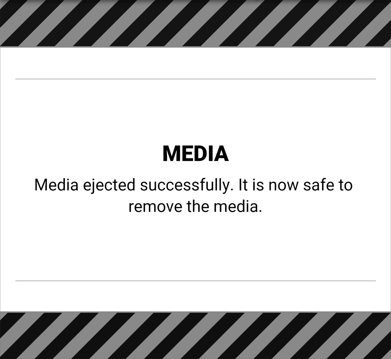 safely remove and eject media