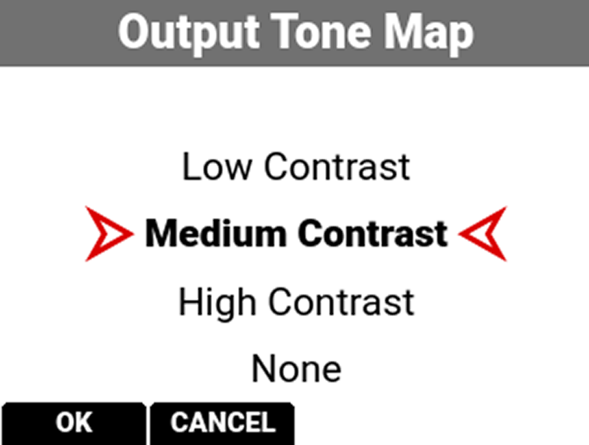 Output Tone Map