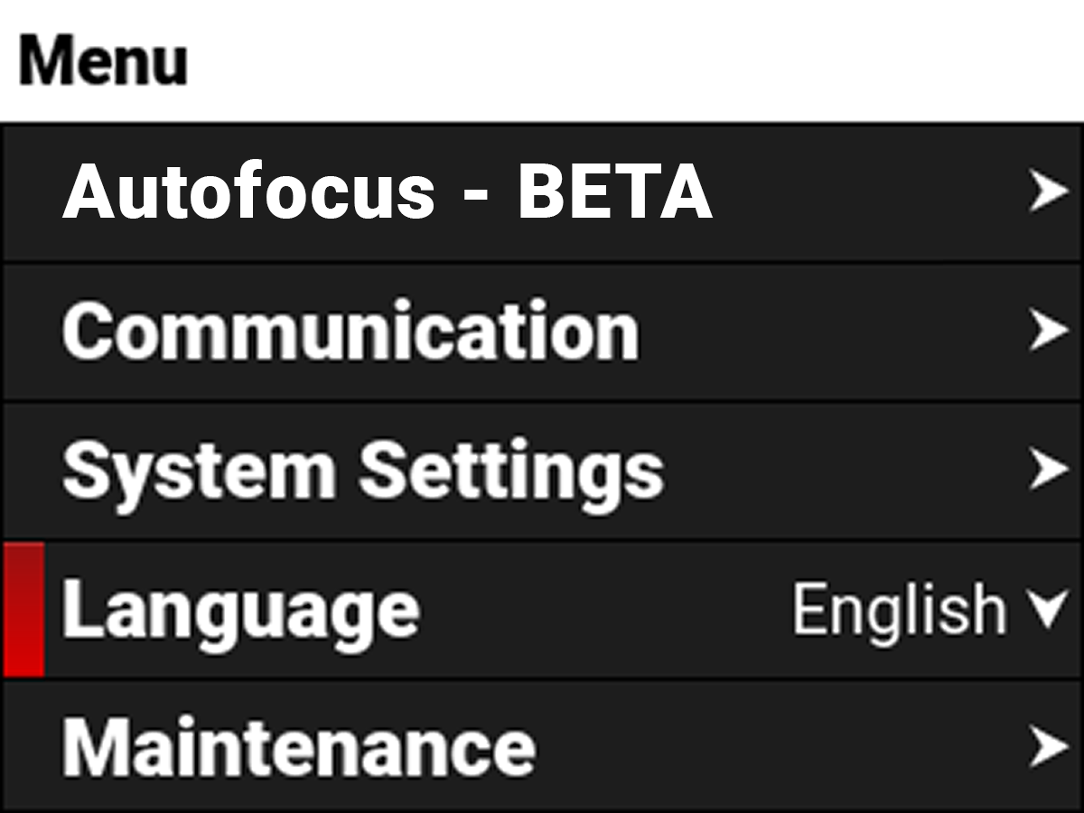 Language Menu