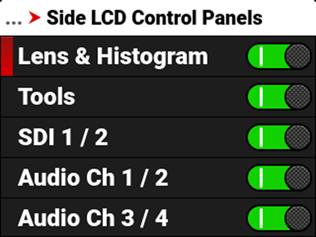 Side LCD Control Panels