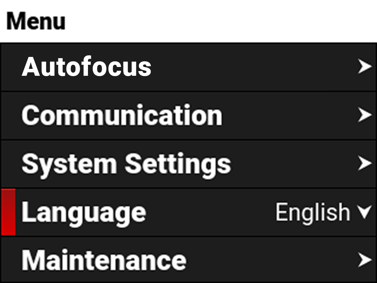 Language Menu