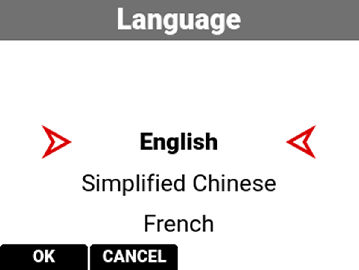 Language Menu