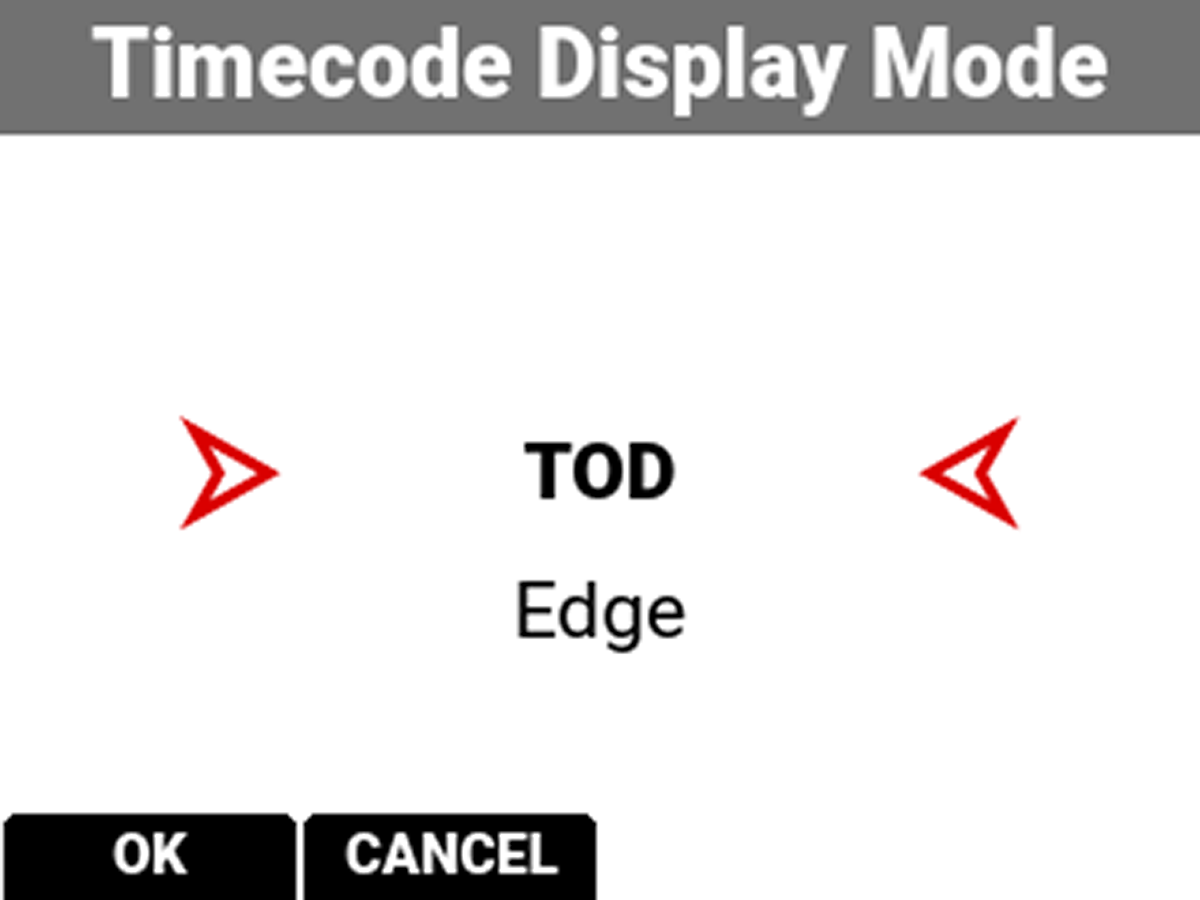 Timecode Display Mode