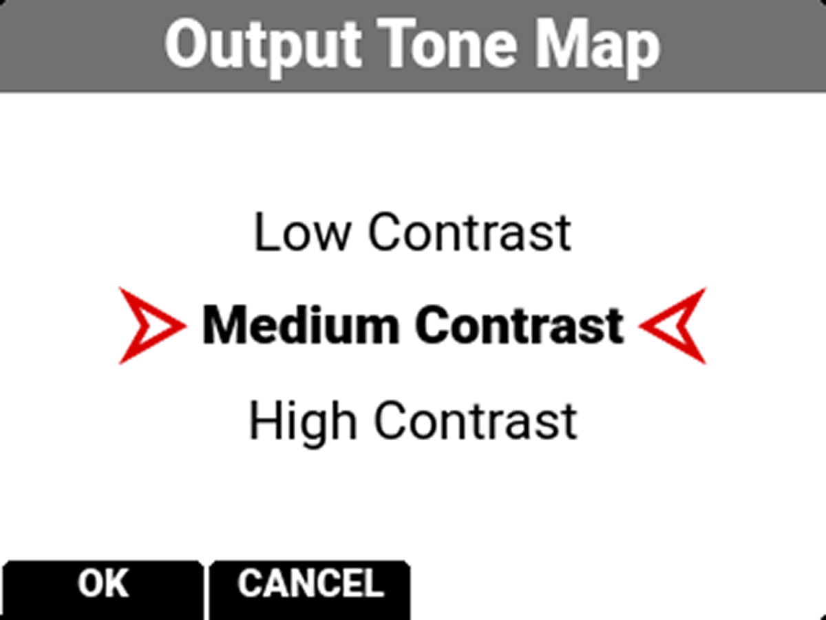 Output Tone Map