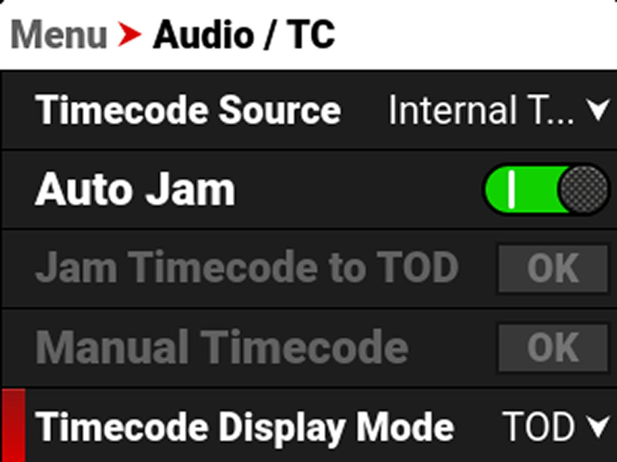 Timecode Display Mode