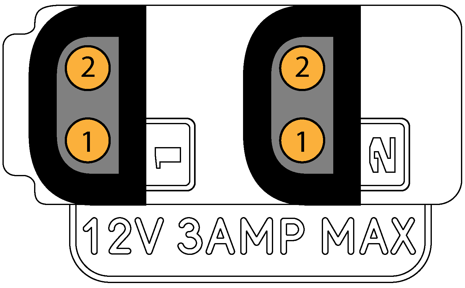 12 Volt AUX Power (P-TAP/D-Tap) Ports