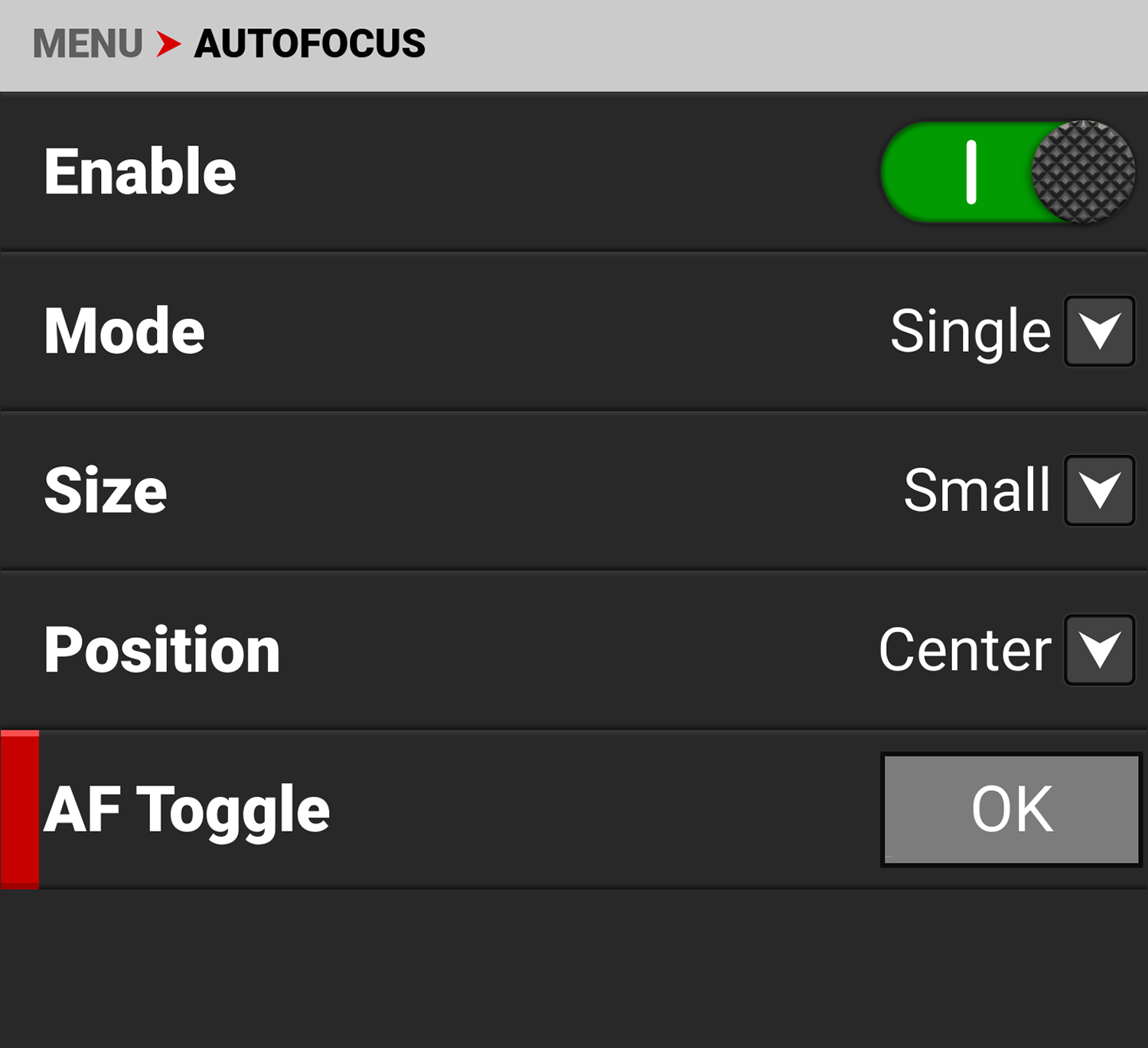 AF Toggle